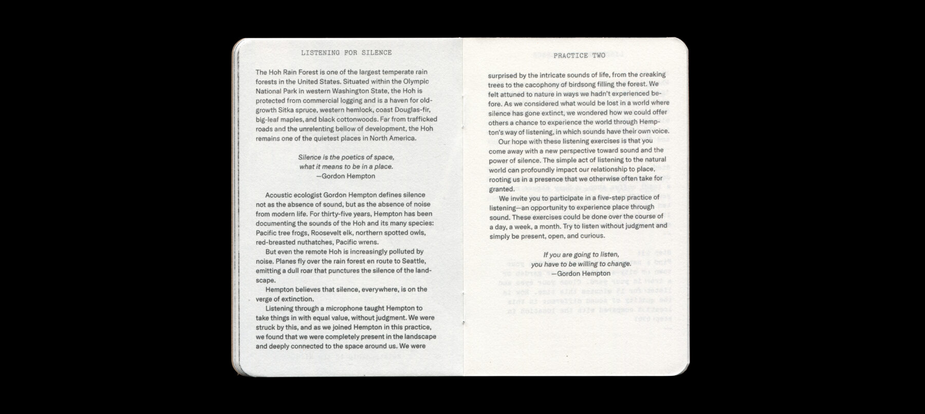 Practice Booklet Vol. 1 & 2 – Emergence Magazine